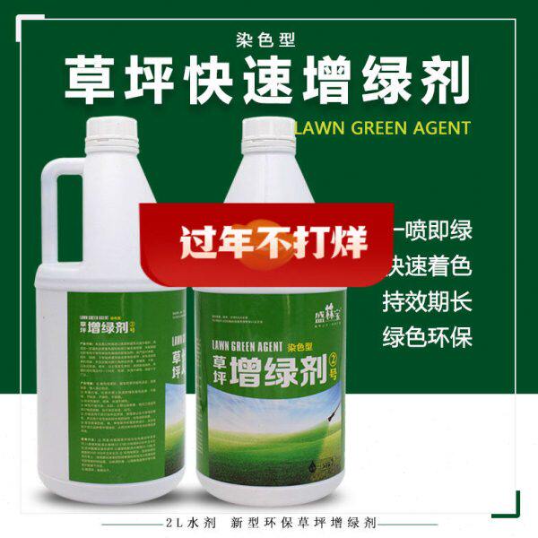 盛林宝草坪染色剂增绿剂快速染绿应付工程验收检查草坪不伤草2升