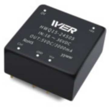 微尔WlER DC-DC 15W 模块电源 小型SIP封装  HWQ15-12S03