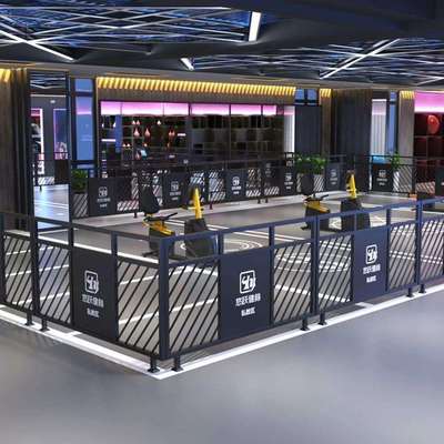 健身房私教区简约现代围栏过道护栏餐厅酒吧矮隔断卡座铁艺屏风