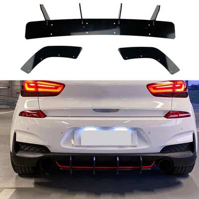 适用现代I30N MK3 Hatchback 2017-2019后唇风刀扰流板后刀锋改装
