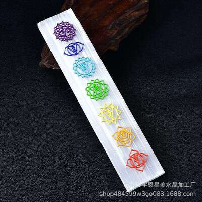 天然摩洛哥透石膏平板花纹七彩七色石膏板Selenite跨境热销