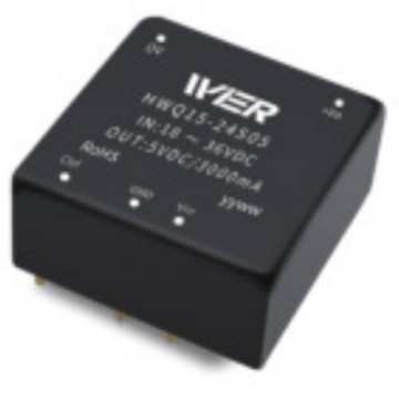 微尔WlER DC-DC 15W 模块电源 小型SIP封装 HWQ15-24D05