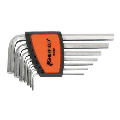 钢盾工具 7件套S2合金钢公制标长平头内六角扳手套装S050002