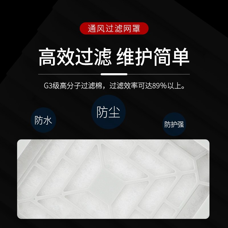 机柜配电柜百叶窗防尘通风过滤网组轴流风扇风机散热网罩ZL-803 4
