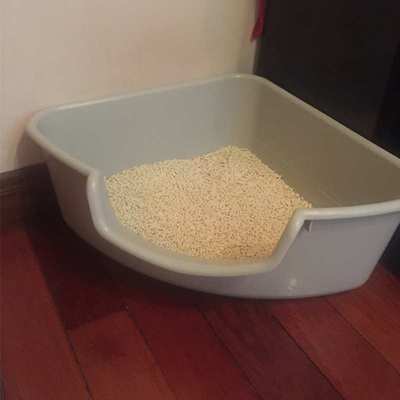 SmartCat大号开放式塑料三角猫砂盆澡盆墙角猫厕所