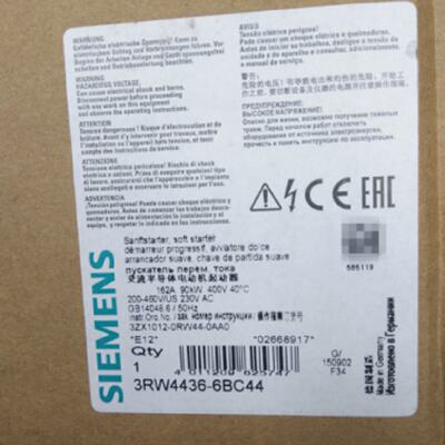 议价西门子全新3RW4436-6BC44 SIRIUS 90KW软启动器 3RW44366BC44