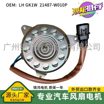 源头厂家奕歌汽车发动机冷却风扇电机，LH GK1W 21487-W010P