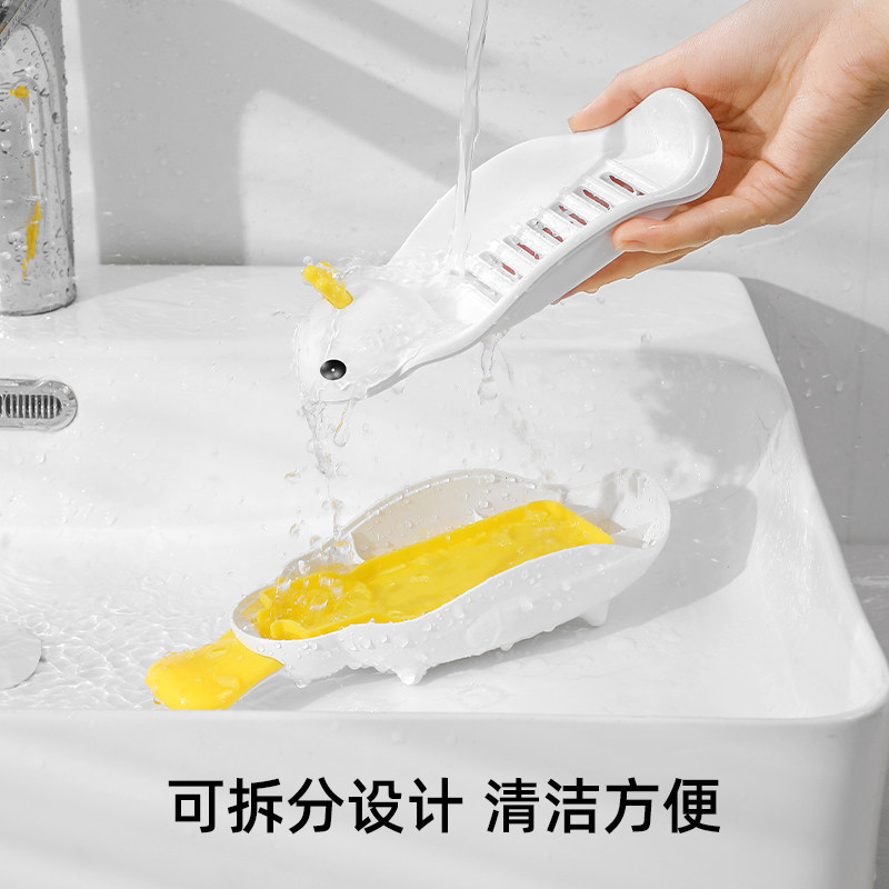 卡通创意肥皂盒可爱鸭子香皂盒置物架卫生间家用不积水沥水皂碟托