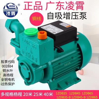 正品广东凌霄1ZDB-35/45/65 自吸清水泵家用工厂自来水增压抽水机