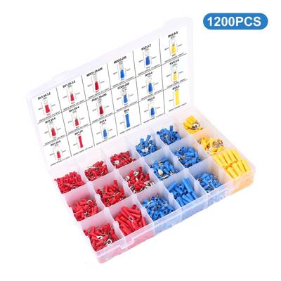 480pcs1200pcs盒装预绝缘压线冷压端子套装组合电线连接器专