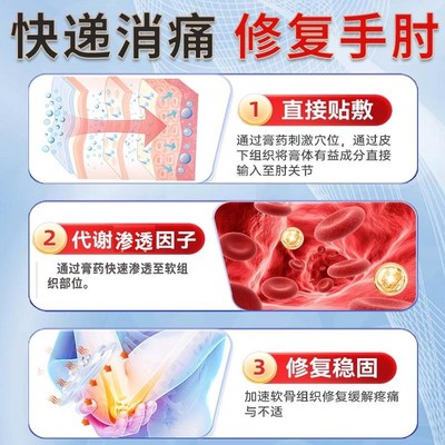 网球肘特膏弘骨药贴护外效肘专用手臂胳膊疼痛手腕手肘关节