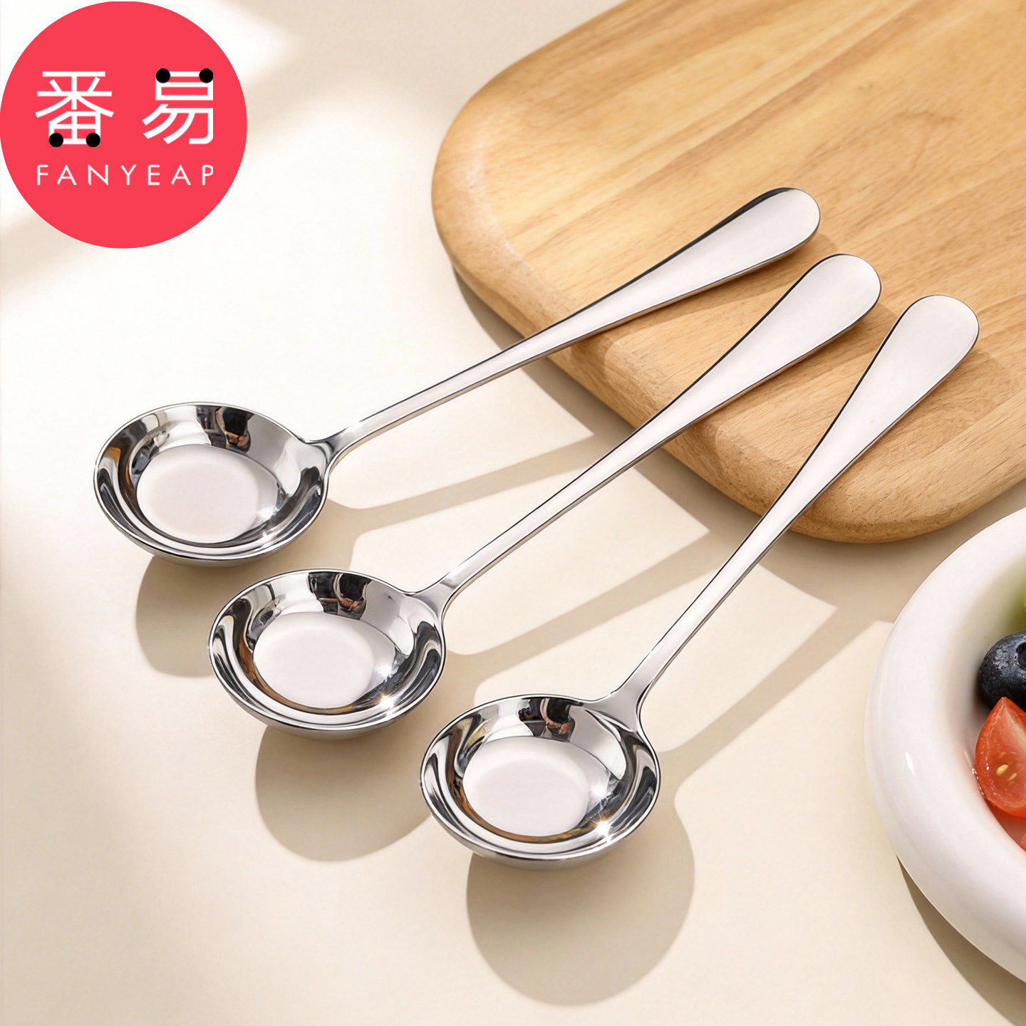 勺子/不锈钢/平底B1zzn001-平底螺蛳粉勺子拌饭勺子家用长柄汤匙
