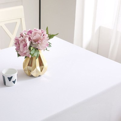 White tablecloth cloth art conference room long table