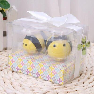 Ceramic Salt  Pepper Shaker Flying Bee Style Seasoning Pot C