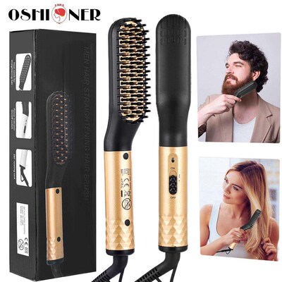 Professional Hair Comb Brush Beard Straightener Multifunctio