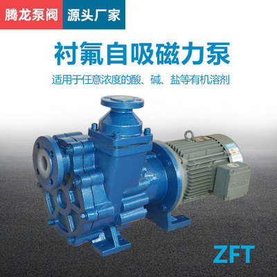 80ZFT-30F氟塑料衬里磁力泵 盐酸自吸磁力泵 耐酸碱氟塑料磁力泵