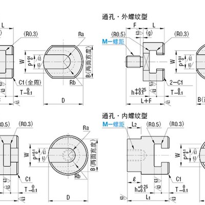 浮动接头 T形槽支座型FJMH FJH FJMW FJW FJMHSA FJHSA FJMHS