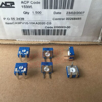 CA9PV10-10KA2020进口西班牙ACP 可调电阻卧式10K微调电位器10*10