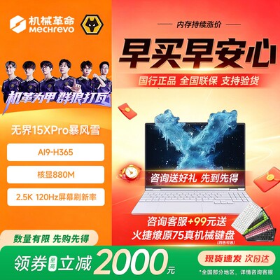机械革命无界暴风雪轻薄时尚商务