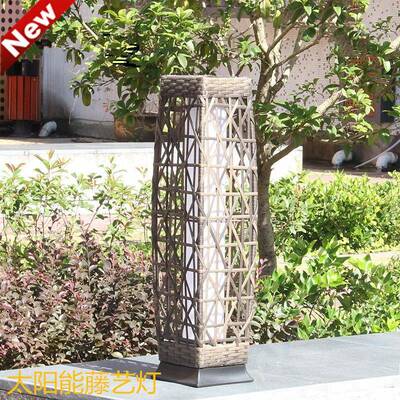 供应防水照明LED太阳能灯16*16/19*19*H68cm镂空庭院草坪灯