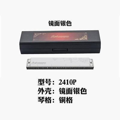孔声24孔复音口琴ABCDEFG#调全金属银色专业演奏级演奏型教学用