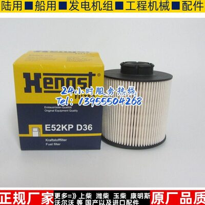 Hengst汉格斯特柴油滤芯 E52KPD36 柴油发电机柴滤FF5380 P550632