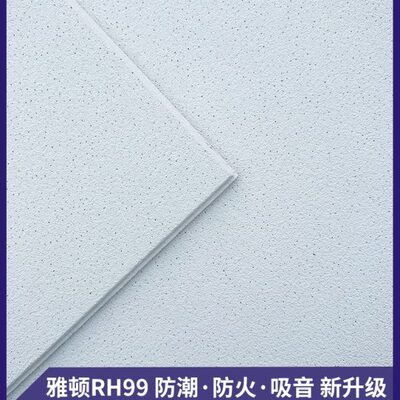 阿姆斯壮雅顿喷磨砂矿棉板3651B办公室防潮吊顶600*600天花吸音板