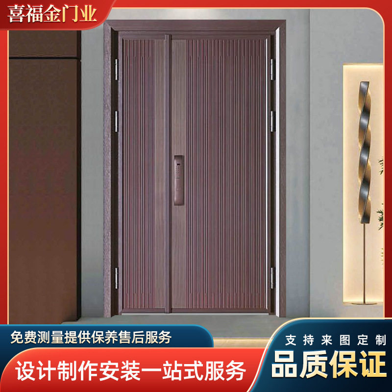 不锈钢入户门定 制铜门别墅大门 农村家用安全纯铜大门防盗进户门