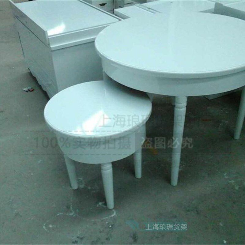 服装店高低流水台椭圆形展示台中岛台包包鞋子展台橱窗模特台地台
