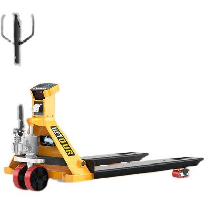 力精电子秤叉车0k.1kg精准称重手动液压搬运车1.523托盘车