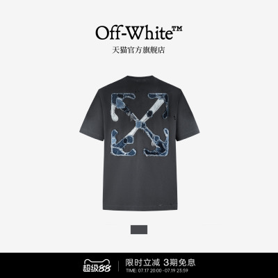 OFF-WHITE™情侣装新款宽松短袖T恤时尚街潮双箭头图案装饰半袖