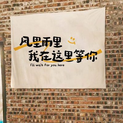 网红打卡背景墙布户外露营风小院墙面装饰挂布定制氛围感布置挂帘
