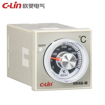 /温控器 HCE5 -0式H40导轨2指针 8控制仪M48插脚欣灵K型温度卡 ℃