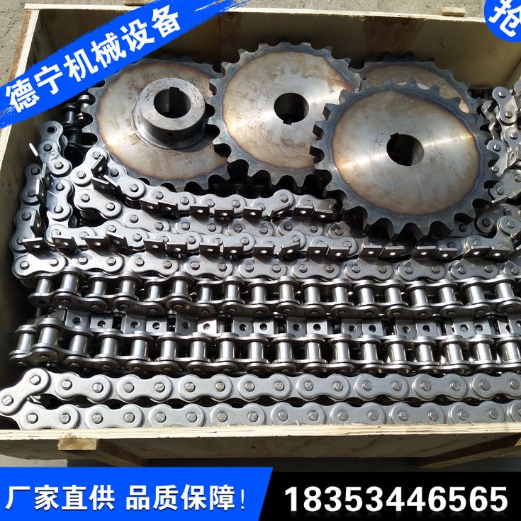 单侧双侧304不锈钢工业传动链条精密大小滚珠链条工业滚子链条