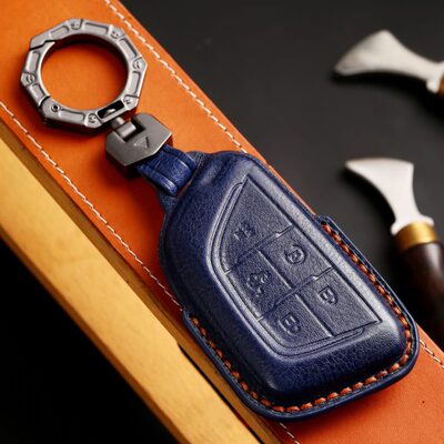 凯迪拉克车钥匙套XT5/CT5/XT4/CT6/atsl锐歌专用手工真皮保护壳包