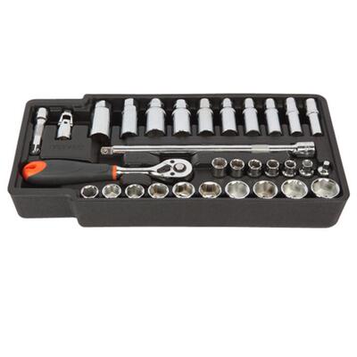 钢盾工具31件套10mm系列套筒组合工具托配合工具车用S025022