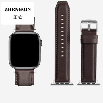 适用iwatch10/9/8/7/6/5代苹果s7表带applewatch真皮s10新款男ult