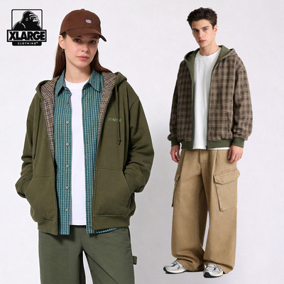 XLARGE双面穿连帽开衫2026新款