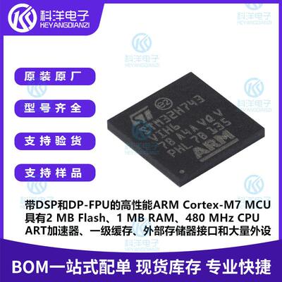 STM32H743VIH6 TFBGA-100 带DSP和DP-FPU的高性能ARM单片机芯片
