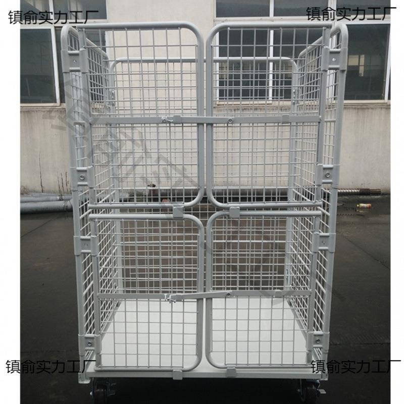 LP移动物流台车折叠仓储笼车周转搬运装卸车快递筐储物带轮静音耐