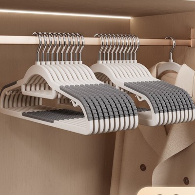 衣架家用挂衣无痕防滑肩角晾晒衣挂不起包衣服挂架衣撑子加粗加厚
