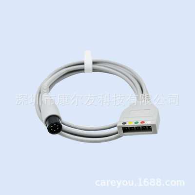 O E M 心电导联线兼容科威PM7000 PM8000PM9000针五导心电主电缆