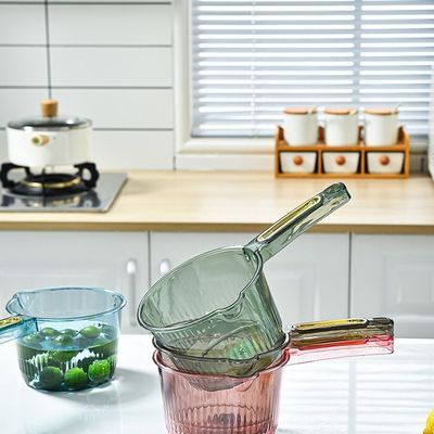 塑料大号创意透明舀水瓢洗头勺子加深加厚长柄家用厨房摔不破水勺