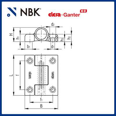 NBK ELESA CFMR-NS 弹簧铰链自动回位 超级高科技聚合体厂家直供