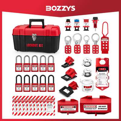 BOZZYS工业设备安全锁LOTO停工检修便携式手提安全锁具箱组合套装