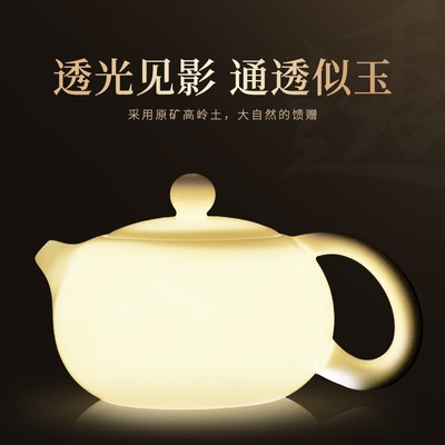 羊脂玉德化白瓷功夫茶具套装家用轻奢 泡茶器陶瓷茶壶茶杯盖碗