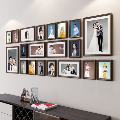 照片墙装饰相框组合挂墙免打孔相片墙公司创意客厅墙面墙上相册墙