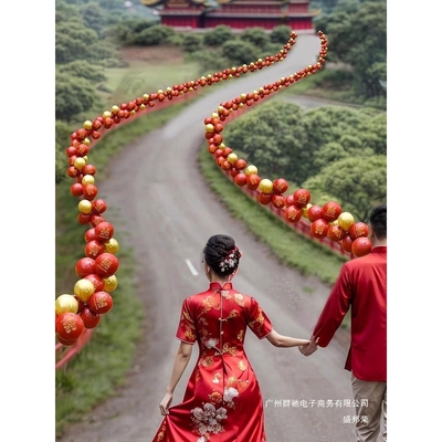 厂家直销农村结婚引路气球婚礼现场布置婚庆迎宾路边路引装饰婚房
