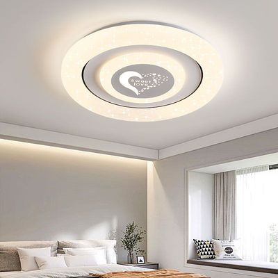吸顶灯卧室灯新款主卧圆形智能奶油风简约现代大气网红灯具