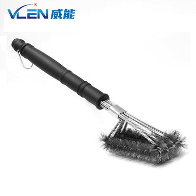 VLEN【钢丝刷4头】长柄烧烤网钢丝刷ZTT-9557B